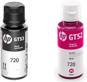 HP INK BOTTLE FOR HP 720 Original ALL IN ONE Black & Magenta SMART TANK ...