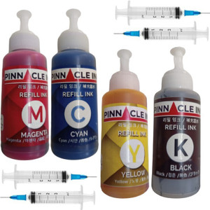 PINNACLE Inks Dye Refill Ink For Use In Brother J100 J105 LC535 LC539 ...