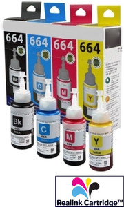 Realink Cartridge T664 Multi Ink Bottle Compatible For L130 L220 L310 ...