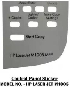 HipponixTech Display Control Panel Sticker Laserjet Hp 1005 Black Ink ...