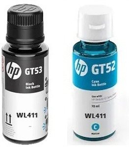 HP ORIGINAL INK BOTTLE FOR HP WL411 INK TANK PRINTER BLACK AND Cyan Ink ...