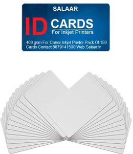 salaar Plain White 150 PVC ID Cards For G1000, G2000, G2010, G3000 ...