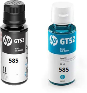 HP ORIGINAL INK BOTTLE FOR HP 585 ALL IN ONE Black & CYAN INK SMARTTANK ...