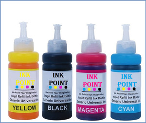 inkpoint Refill Ink For Canon Pixma E410 All-In-One ink C,M,Y,K - 100 ...