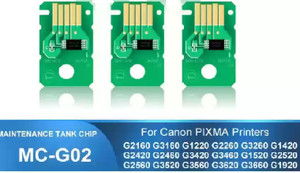 Haedlink MC-G02 Maintenance Box Chip 3 Pcs Canon GM2070/2020/3020/G560 ...