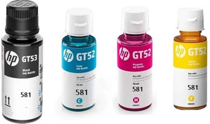 HP INK BOTTLE FOR HP 581 iNK TANK SMART TANK PRINTER FOUR COLOR COMBO ...