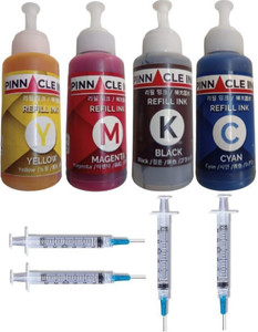 Pinnacle Ink Canon TS3370S Refill Ink Black + Tri Color Combo Pack Ink ...