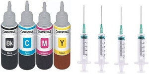 Ang Refill Ink For HP DeskJet 2131 Printer and 4 syringes 100 ML Each ...