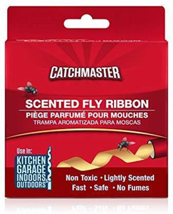 Catchmaster Sticky Fly Trap Ribbon - Indoor/Outdoor Fly Catcher Insect ...