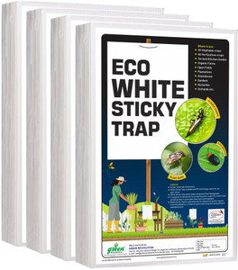 Green Revolution A4 ECO White Sticky Trap For Garden and Farm, To ...