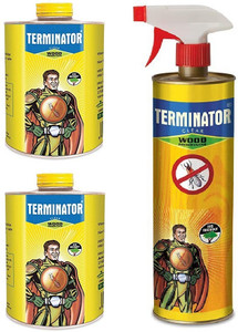 Terminator Termite Killer Wood Protector 500ml Spray + 2 x 250ml Refill ...