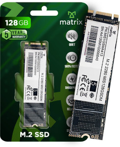 MATRIX M.2 SOLID STATE DRIVE 128 GB Desktop, Laptop Black M.2 Internal ...