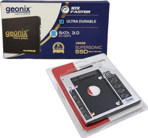 GEONIX 256GB Supersonic SSD + Internal HDD Caddy 9.5mm 256 GB Laptop ...
