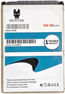 IRONTEK 500GB/5400RPM 500 GB Laptop, Desktop, All in One PC's Grey SATA ...