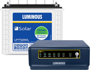 LUMINOUS Solar Inverter NXG+1150 with LPTT12150L Tubular Inverter ...