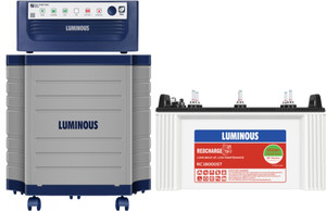 LUMINOUS Eco Watt Neo 1050 Inverter with RC18000ST and Trolley Tubular ...