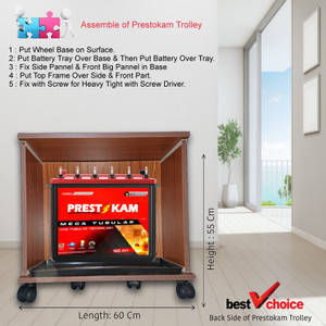 PRESTOKAM Royal_Naina_Teak Trolley for Inverter and Battery Price in ...