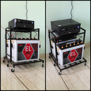 Livzing 2-Tier Ups Stand Trolley for Inverter and Battery Price in ...