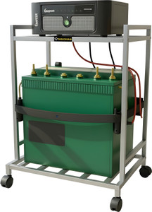 basic build Premium Single Battery Inverter Stand Strong Metal Trolley ...