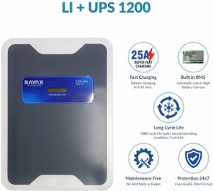 Rayax 1250 VA LI+UPS 1250 Pure Sine Wave Inverter Pure Sine Wave ...