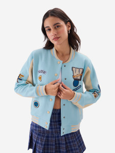 The Souled Store Full Sleeve Graphic Print Women Jacket - Buy The ...