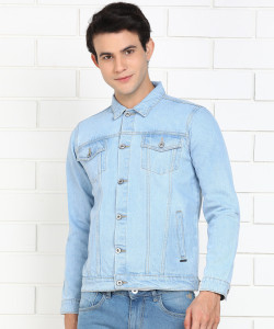 PROVOGUE Full Sleeve Washed Men Denim Jacket - Buy PROVOGUE Full Sleeve ...