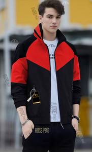 Azmani Full Sleeve Colorblock Men Jacket - Buy Azmani Full Sleeve ...