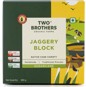 Two Brothers Organic Farms Sugarcane Jaggery Block 900 GMS Block ...