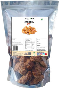 Veganic Organic Jaggery | Desi Natural Gud Cubes | Gur Balls Block ...