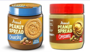 Amul Peanut Spread Creamy & Crunchy Peanut butter Price in India - Buy ...
