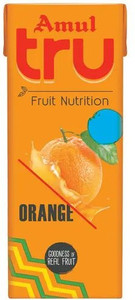 Amul TRU Orange Seltzer 200 Ml. PET (Pack of 30) PET Bottle Price in ...