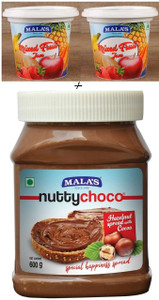 mala's Mixed Fruit Jam (200g X 2) + Nutty Choco Hazelnut Spread With ...