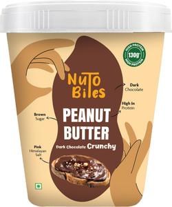 Nutobites Dark Chocolate Crunchy Peanut Butter | 130 gram Protein ...