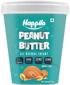 Happilo All Natural Unsweetened Peanut Butter Creamy Price in India ...