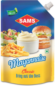 sams Mayonnaise Vegetarian Creamy Mayo Used in French Fries, Sandwiches ...