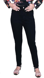 JUHYGTF Regular Girls Black Jeans - Buy JUHYGTF Regular Girls Black ...