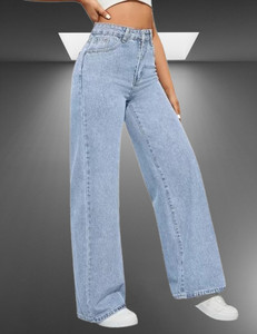 DENIM FIT Straight Fit Women Light Blue Jeans - Buy DENIM FIT Straight ...