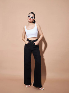 METRONAUT Flared Women Black Jeans - Buy METRONAUT Flared Women Black ...