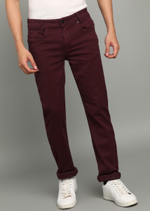 MUFTI Slim Men Maroon Jeans - Buy MUFTI Slim Men Maroon Jeans Online at ...