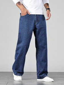 markview Loose Fit Men Dark Blue Jeans - Buy markview Loose Fit Men ...