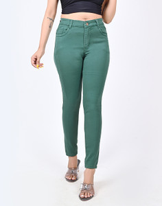 Askarya Regular Women Green Jeans - Buy Askarya Regular Women Green ...