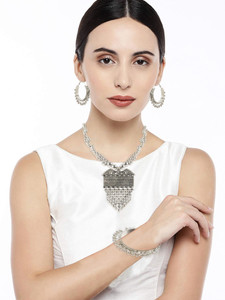 krelin Alloy Silver Jewellery Set Price in India - Buy krelin Alloy ...