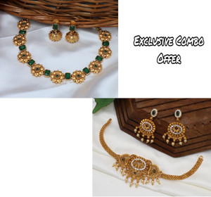 BHARGAV ART Alloy Green Jewellery Set Price in India - Buy BHARGAV ART ...