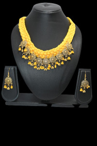 neckless Alloy Gold-plated Yellow Jewellery Set Price in India - Buy ...