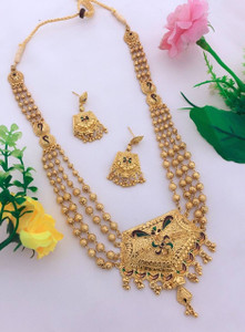 Tulsi Brass Gold-plated Gold Jewellery Set Price in India - Buy Tulsi ...