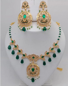 Dado sutho Brass Gold-plated Green Jewellery Set Price in India - Buy ...