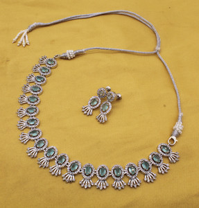 Twilight Gem Copper Silver Green Jewellery Set Price in India - Buy ...