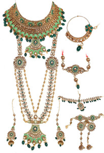 DULHAN SET Shell Gold-plated Red Jewellery Set Price in India - Buy ...