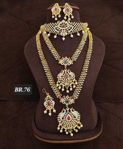 rk gold covering Alloy Gold Jewellery Set Price in India - Buy rk gold ...