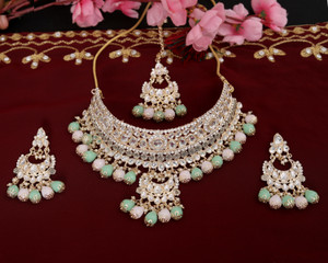 JK Art Alloy Gold-plated Multicolor Jewellery Set Price in India - Buy ...